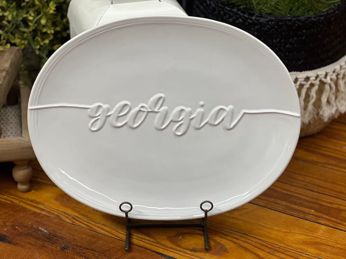 Georgia Embossed Platter – J H McCommons Co.